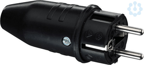 Schuko-Vollgummi-Stecker 2-p 16A IP44 CEE7/VII 250V schwarz online kaufen - 3200153 ...